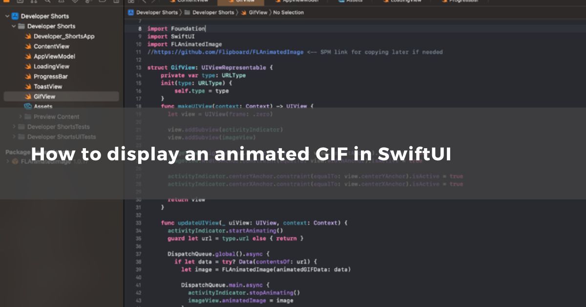 How To Display An Animated In Swiftui The Jed Mahonis Group Full Stack Digital Product